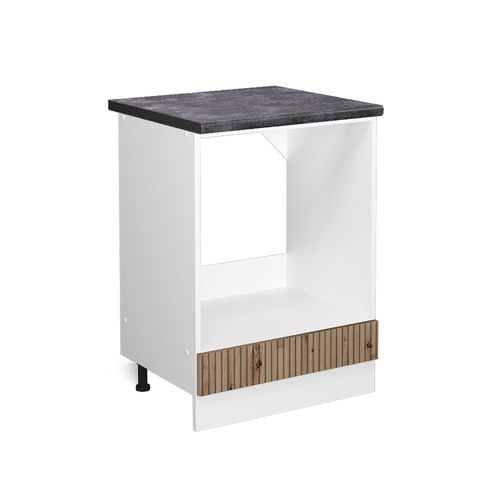 Meuble Pour Four R-line, Chêne Artisan, 60cm , Pt Anthracite - Meuble ...