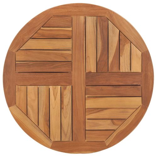 Dessus De Table - Plateau De Table Bureau Bois De Teck Solide Rond 2,5 ...