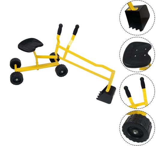 Pelle à Sable Excavateur Enfants Avec Siège Rotatif 360 °, Charge 50kg ...