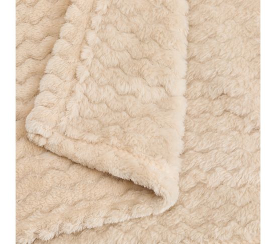 Plaid 130x170 cm ZIGGY beige - Plaid BUT