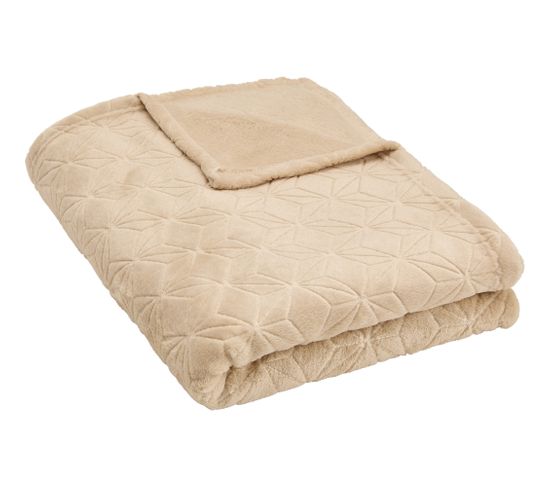 Plaid 130x170 cm AURORE Ecru - Plaid BUT