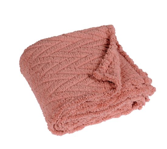 Plaid Graphique Et Coloré - 130x150 Cm - Rose Clair - Plaid BUT