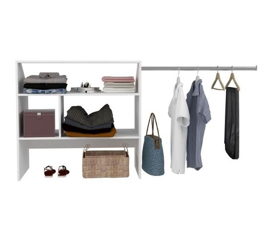 Kit Dressing Sous Comble Artic Ekipa - Décor Mélaminé Blanc - 1 ...