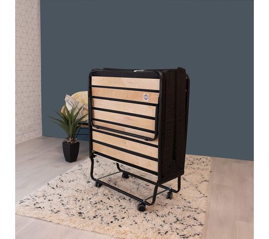 Lit Pliant Spécial Hôtellerie – 90x190 - 17 Lattes Bois - Gain De Place ...