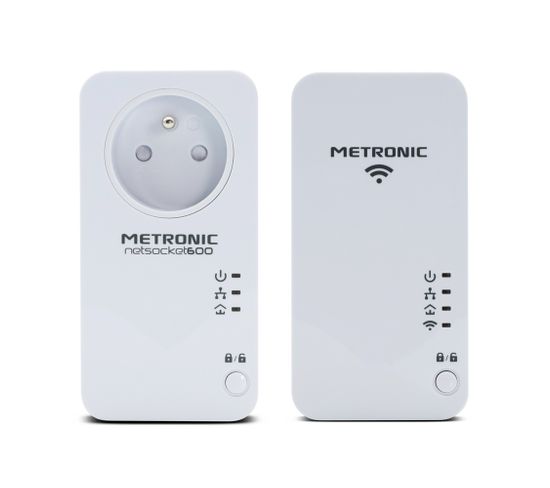 Prise Cpl Netsocket 600 Avec Prise Gigogne Et Cpl Wi-fi 600 Mb/s ...