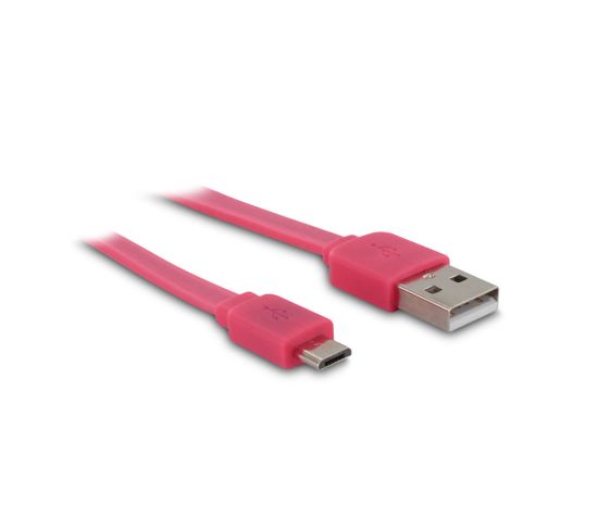 Câble Micro Usb /usb-a Plat 1 M - Framboise - Chargeur BUT