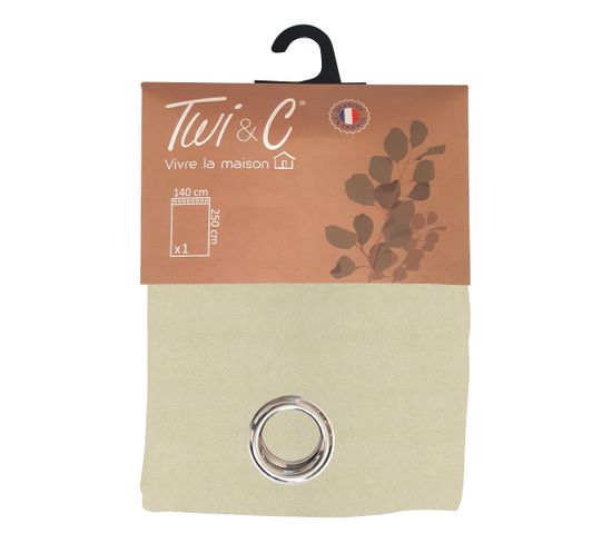 Rideau 140x250 cm SCARLETT Ivoire - Rideau BUT