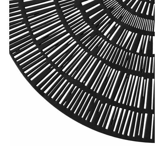 Set De Table Rond Déco "rayon" 38cm Noir - Set de table BUT
