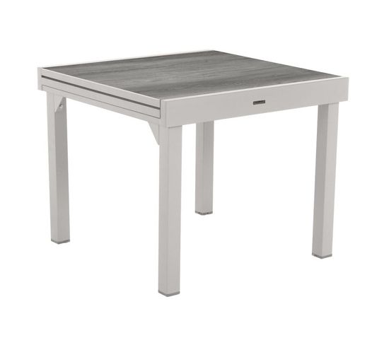 Table Extensible Piazza 8 Peronnes Smoke Hespéride - Gris - Table de jardin BUT