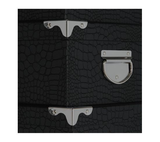 Lot De 6 Boites De Rangement Avec Coins En Métal Effet Croco - Boite de ...