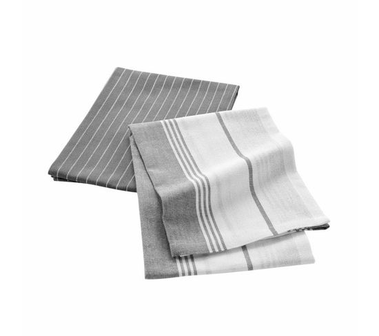 Lot De 2 Torchons "grand Chef" 50x70cm Gris - Torchon - Tablier BUT