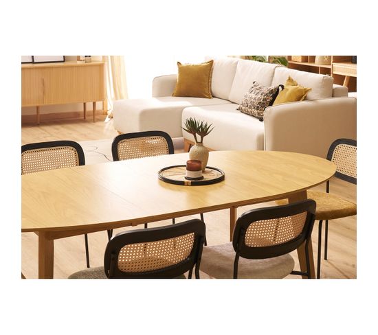 Table à Manger Extensible Ovale En Bois Clair L150-200 Cm Marik - Table BUT