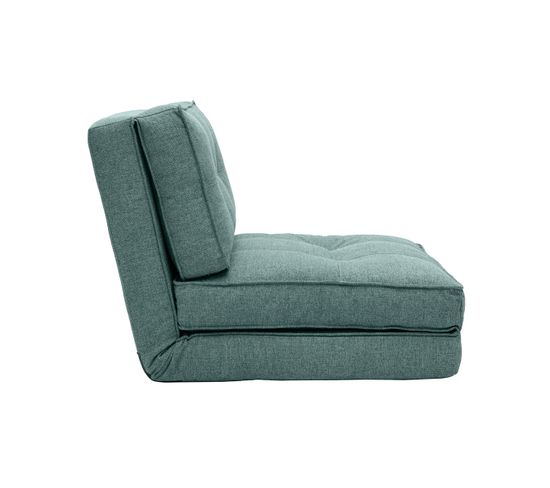 Chauffeuse 1 Place Convertible En Tissu Vert De Gris Sally - Chauffeuse BUT