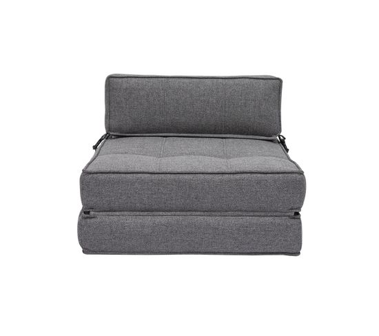 Chauffeuse 1 Place Convertible En Tissu Gris Katy - Chauffeuse BUT