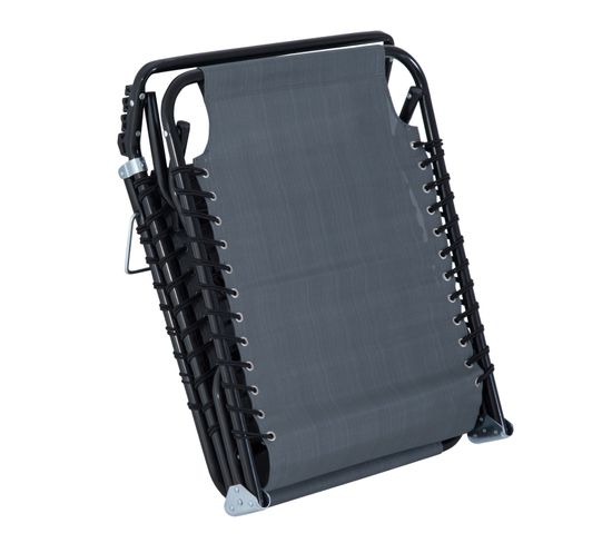 Transat Pliable Dossier Inclinable Réglable Acier Textilène - Chaise ...