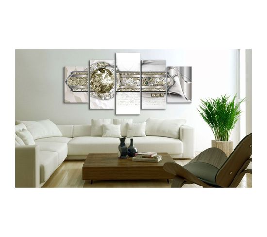 Tableau La Clé D'une Autre Dimension 200 X 100 Cm Blanc - Tableau ...