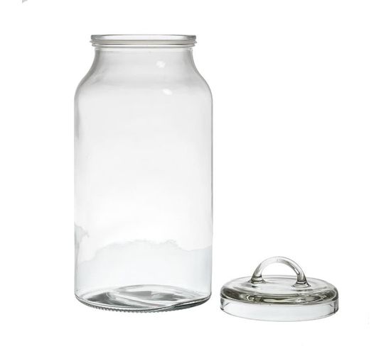 Bocal Rond En Verre "couvercle" 2,7l Transparent - Art de la table BUT