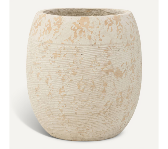Cache-pot Beige Argile 33x33x38cm - Pot de fleurs - Bac - Jardinière BUT