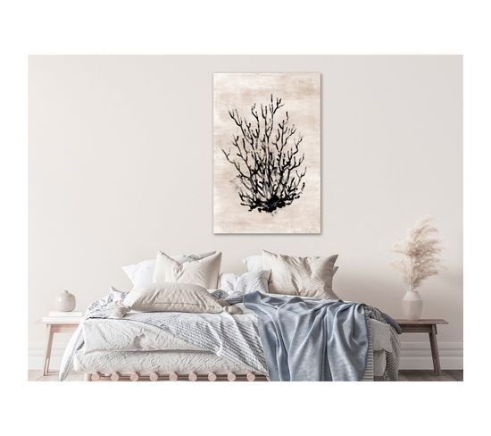 Tableau Water Bush Vertical 80 X 120 Cm Beige - Tableau - Toile BUT