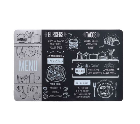 Set De Table Menu De Brasserie Argent - Set de table BUT