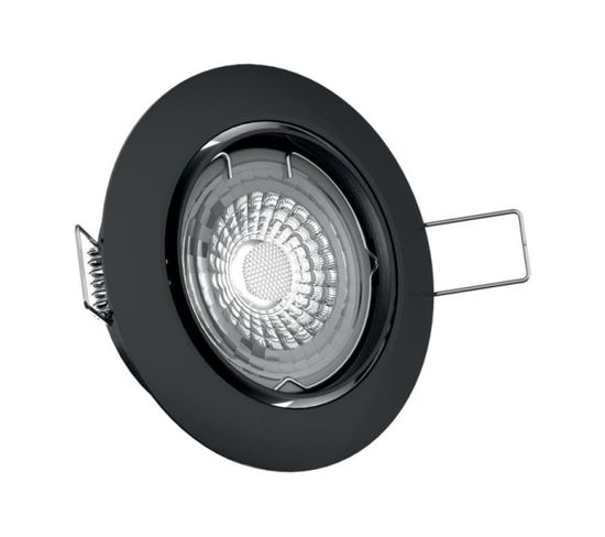 Lot De 5 Spots Noirs Encastrables LED Avec Ampoules Incluses, Culot ...