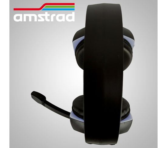 Casque Pro Gamer Basic Ams H555 Blanc LED - 40mm Power Bass Avec Micro ...