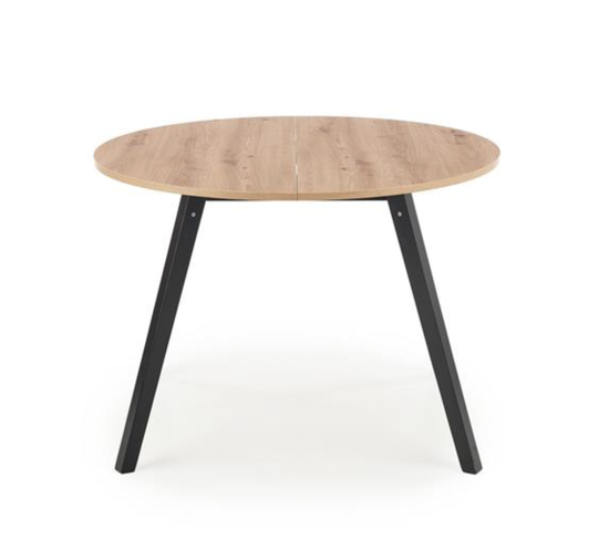 Table Ronde Extensible Noir Et Bois 102cm Storend - Table BUT