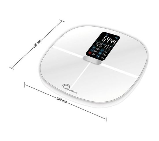 Impédancemètre Connecté 180kg/100g Blanc - 8464 - Pèse-personne BUT