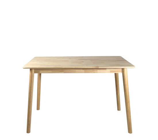 Table Cuisine Bois Massif Vernis 120x75cm Maxi 4 Personnes NITA (bois ...