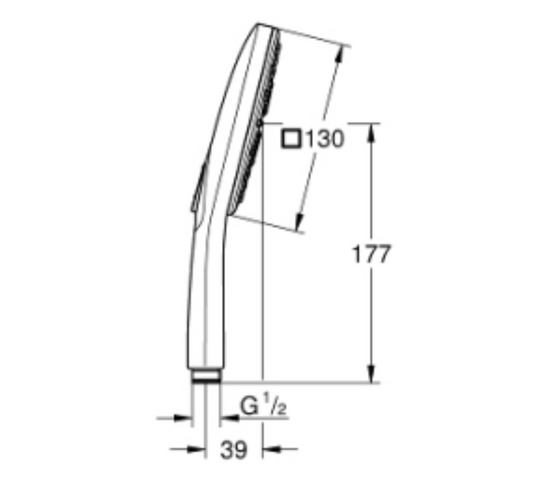 Pommeau De Douche Grohe Quickfix Vitalio Smartactive 130 Cube 3 Jets ...