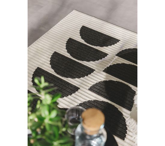 Tapis D'extérieur et Intérieur Taro Noir et Blanc 200x290 Cm - Tapis d'extérieur BUT