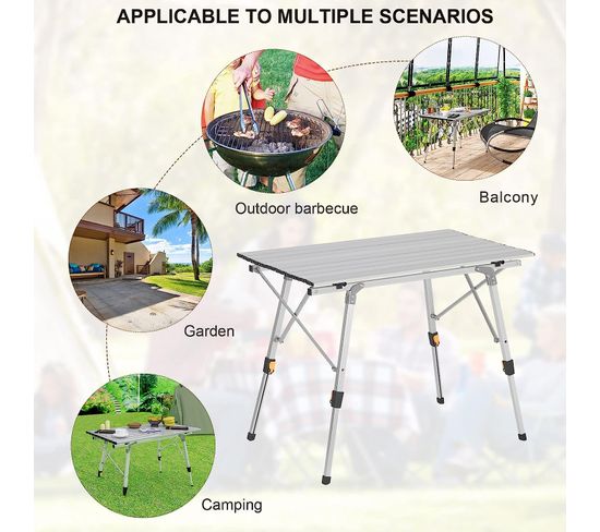Table De Camping Pliante En Aluminium Table Pliable Table De Pique