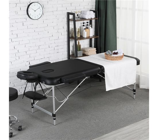 Table De Massage Pliante Professionnelle 3 Section Noir Massage But