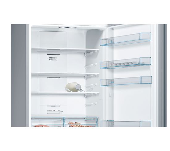 Combiné pose libre BOSCH KGN49XLEA 438L Inox - Réfrigérateur combiné BUT
