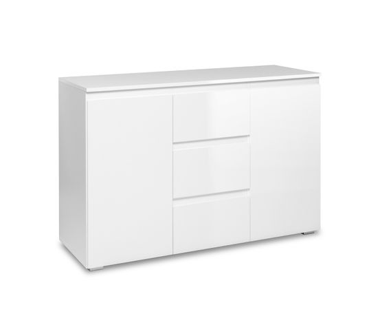 Commode 2 Portes 3 Tiroirs L120 X H86 Cm - Buffet BUT