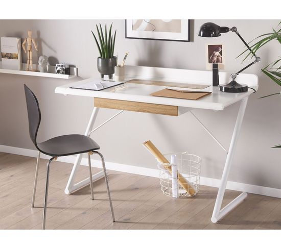 Table De Bureau 120 X 60 Cm Blanc Focus - Bureau - Secrétaire BUT