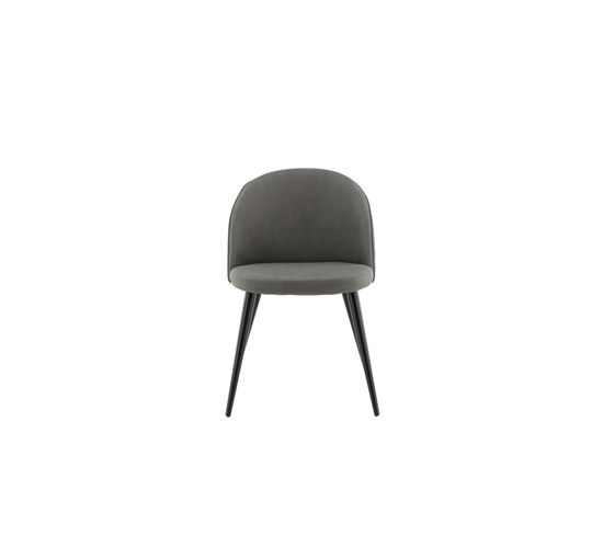 Chaise Velvet 50x57x77 Cm Gris - Chaise BUT