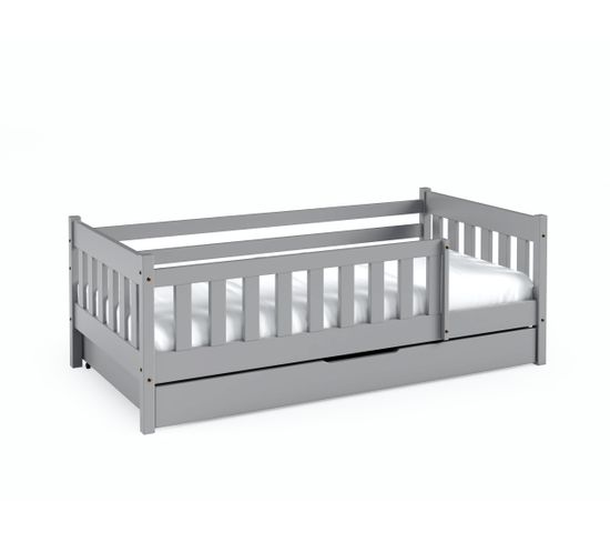 Lit Simple Enfant Nadia 80x190 Cm Gris - Lit enfant BUT