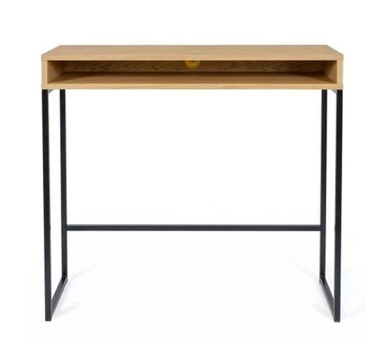 Bureau Design "frame" 100cm Chêne et Noir - Bureau - Secrétaire BUT