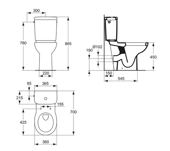 Wc à Poser Pmr Sortie Horizontale Porcher Matura 2 - Toute l'offre WC BUT