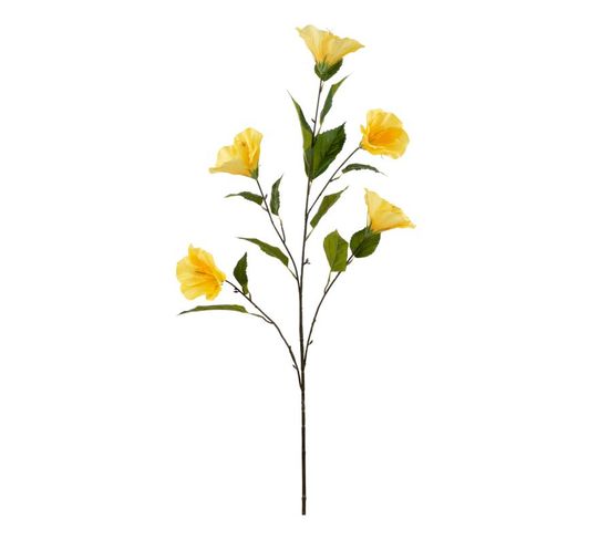 Tige Fleur Artificielle "hibiscus" 119cm Jaune - Plante artificielle et ...