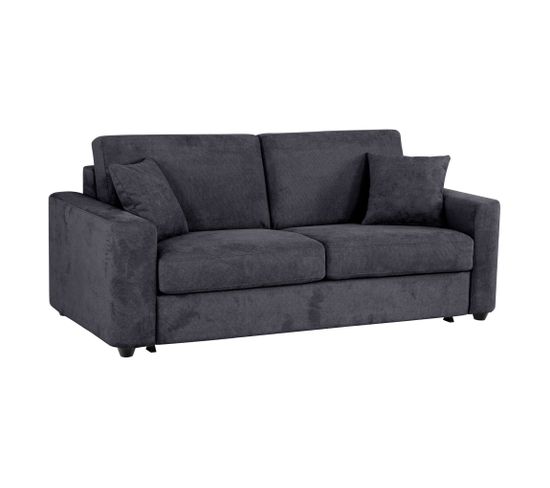 Canapé convertible 3 places pack Standard NICARAGUA tissu Crown ébène ...