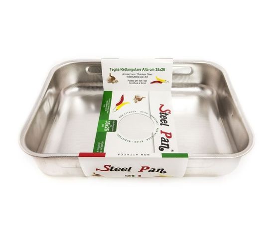 Steel Pan Plat À Four Haut 30 X 22 Cm - Casserole - Poêle - Wok BUT