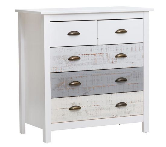 Commode 5 tiroirs MOANA Bois massif - Commode - Chiffonnier BUT