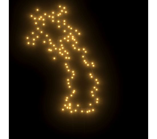 Décoration Lumineuse Météore De Noël Avec Piquets 115 LED 89 Cm ...