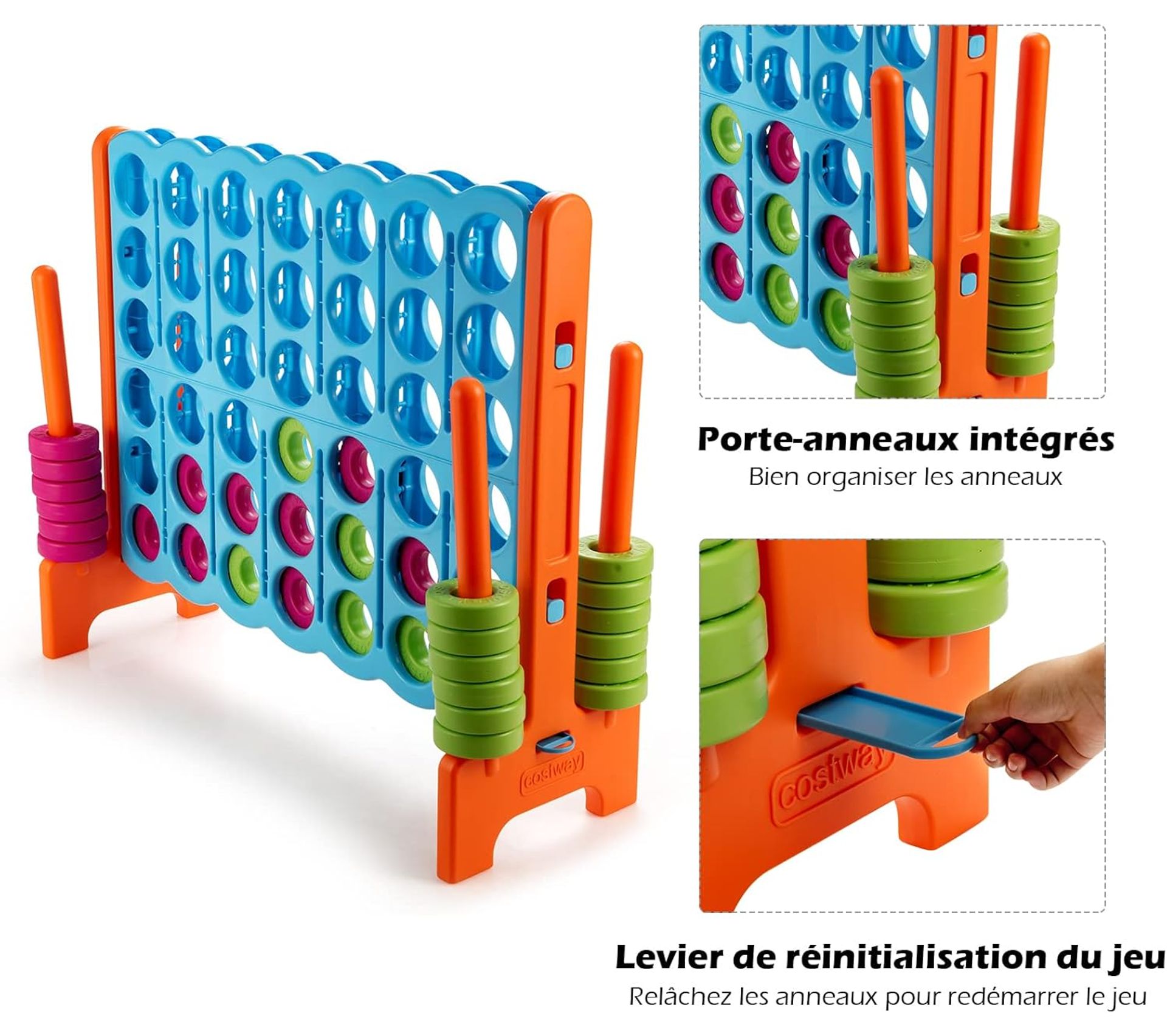 Jeux Puissance 4 Géant Enfants Avec 42 Jetons, Jeu De Société Ludique ...