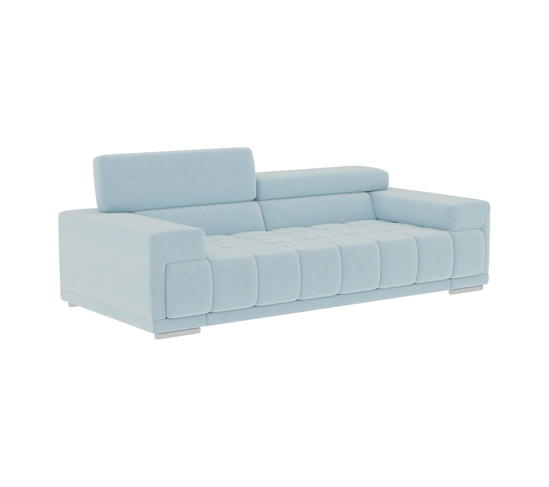 Canapé 3 places OCEAN tissu salsa bleu ciel - Canapé BUT