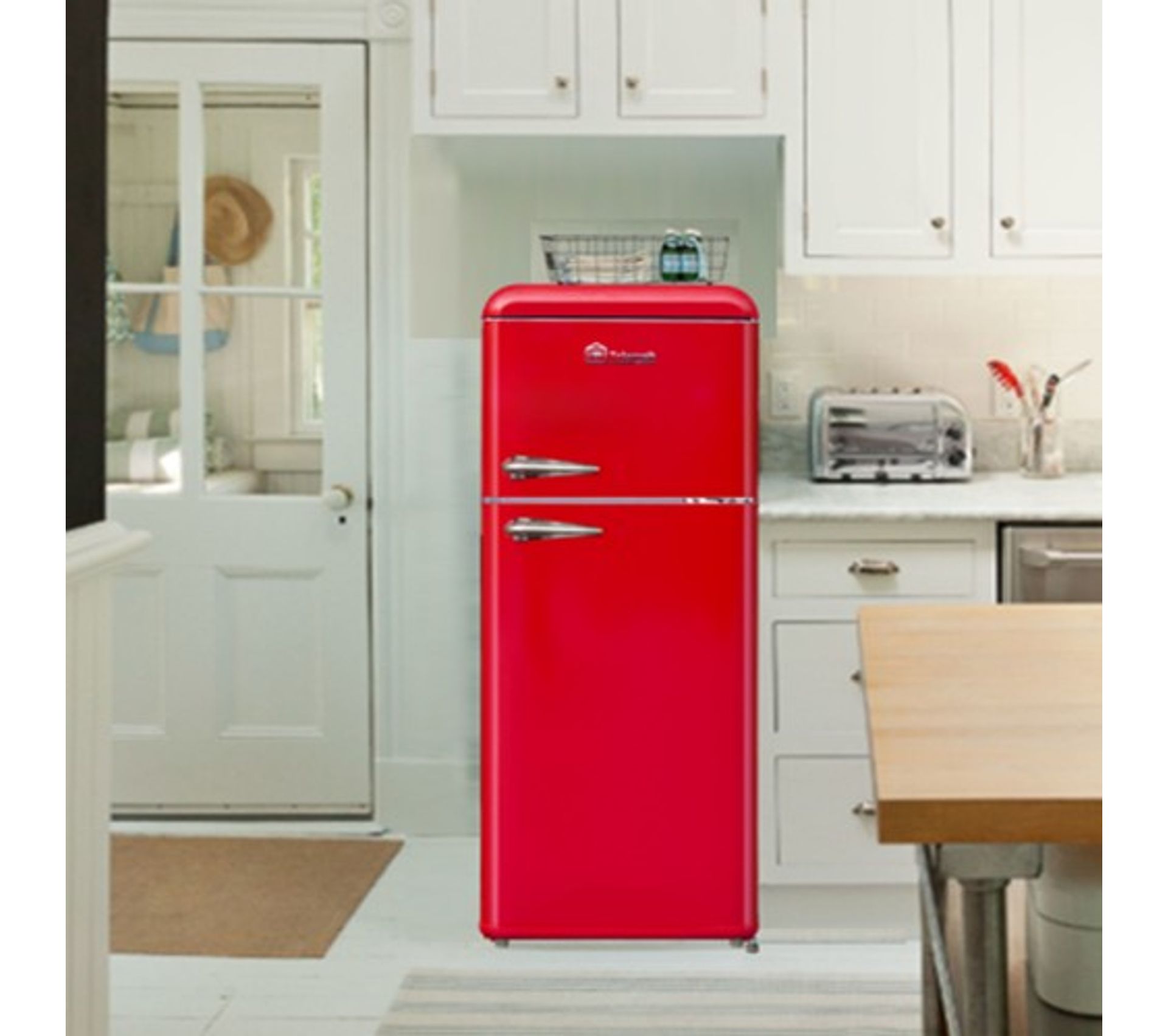 Réfrigérateur 2 Portes TLDP208R Rouge vintage 2 portes H.147cm L.54,5cm ...