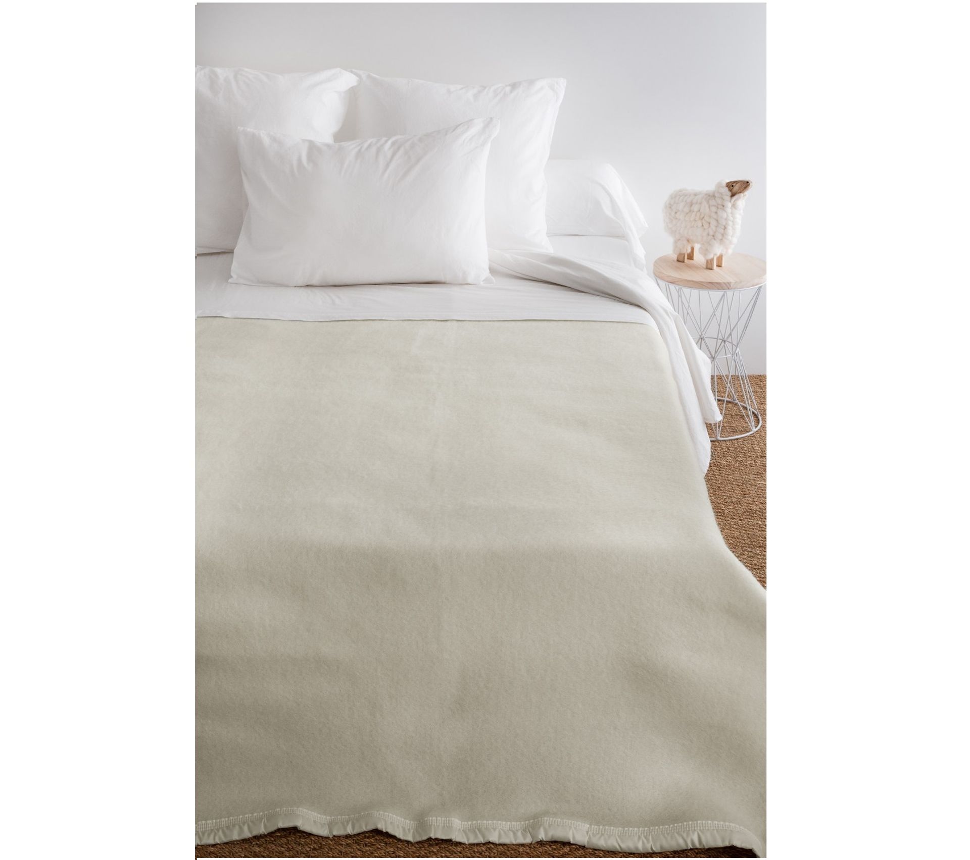 Couverture Pure Laine Volma 220x240 Naturel - Couverture BUT