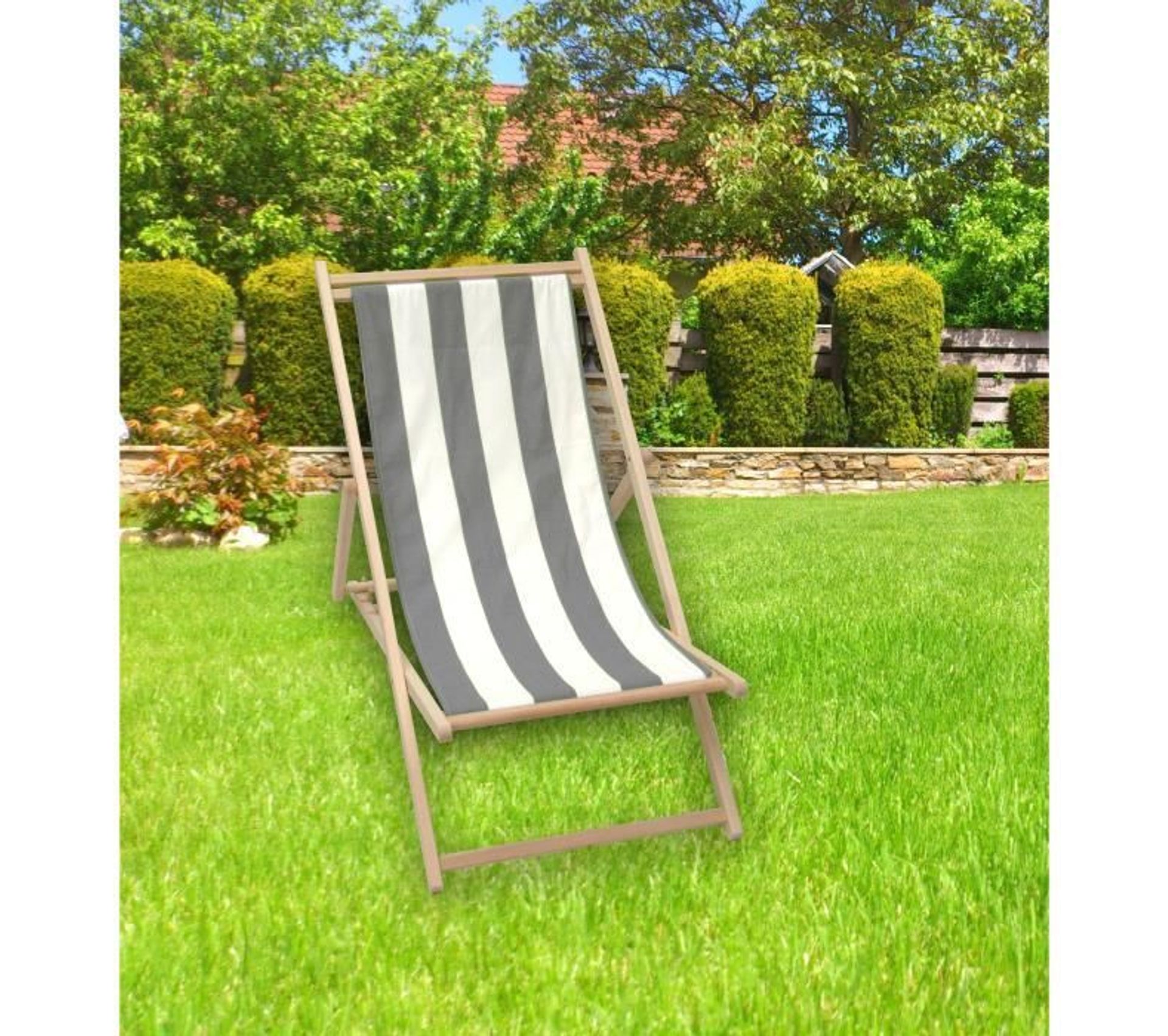 Chilienne En Bois Biarritz - Gris - Chaise longue - Transat BUT